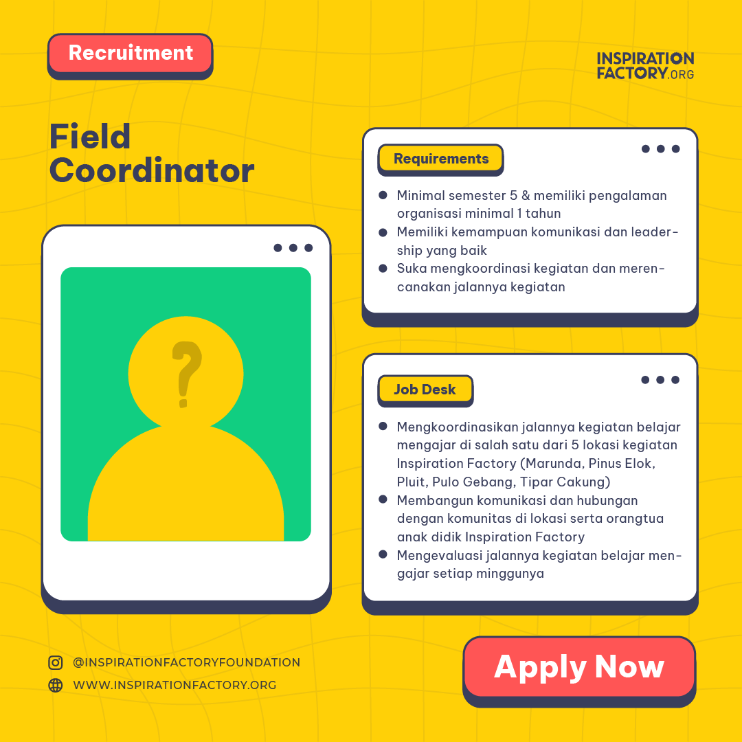 Indorelawan - [MAGANG] FIELD COORDINATOR