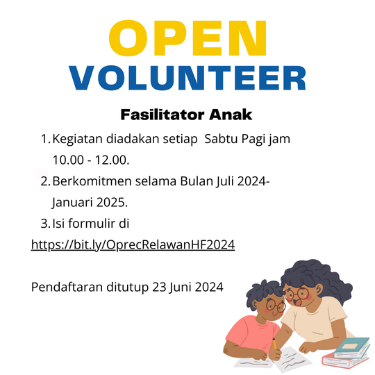 Indorelawan - Call for Volunteer untuk Kelas Hari Sabtu