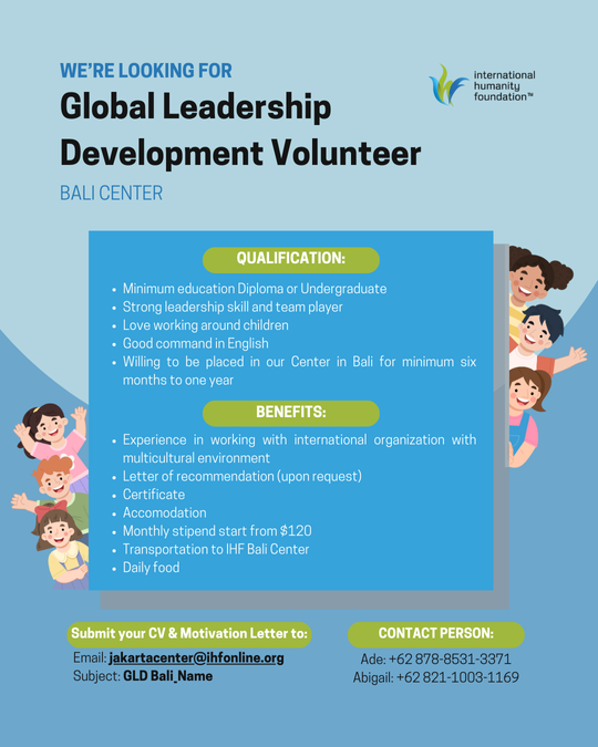 Indorelawan - Global Leadership Development Volunteer (GLD)-Bali